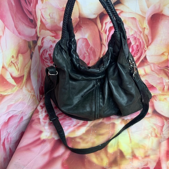 Sondra Roberts | Bags | Lrg Sandra Roberts Crossbody Hobo Leather ...